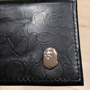 Bape | Bags | New A Bathing Ape Bape Embossed Black Wallet | Poshmark